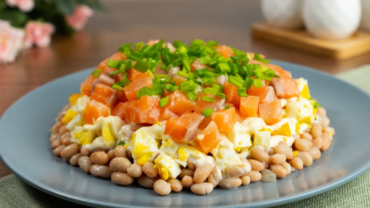 Comida casera! Red Fish Salad . "Pretty Woman" salad recipe. - YouTube