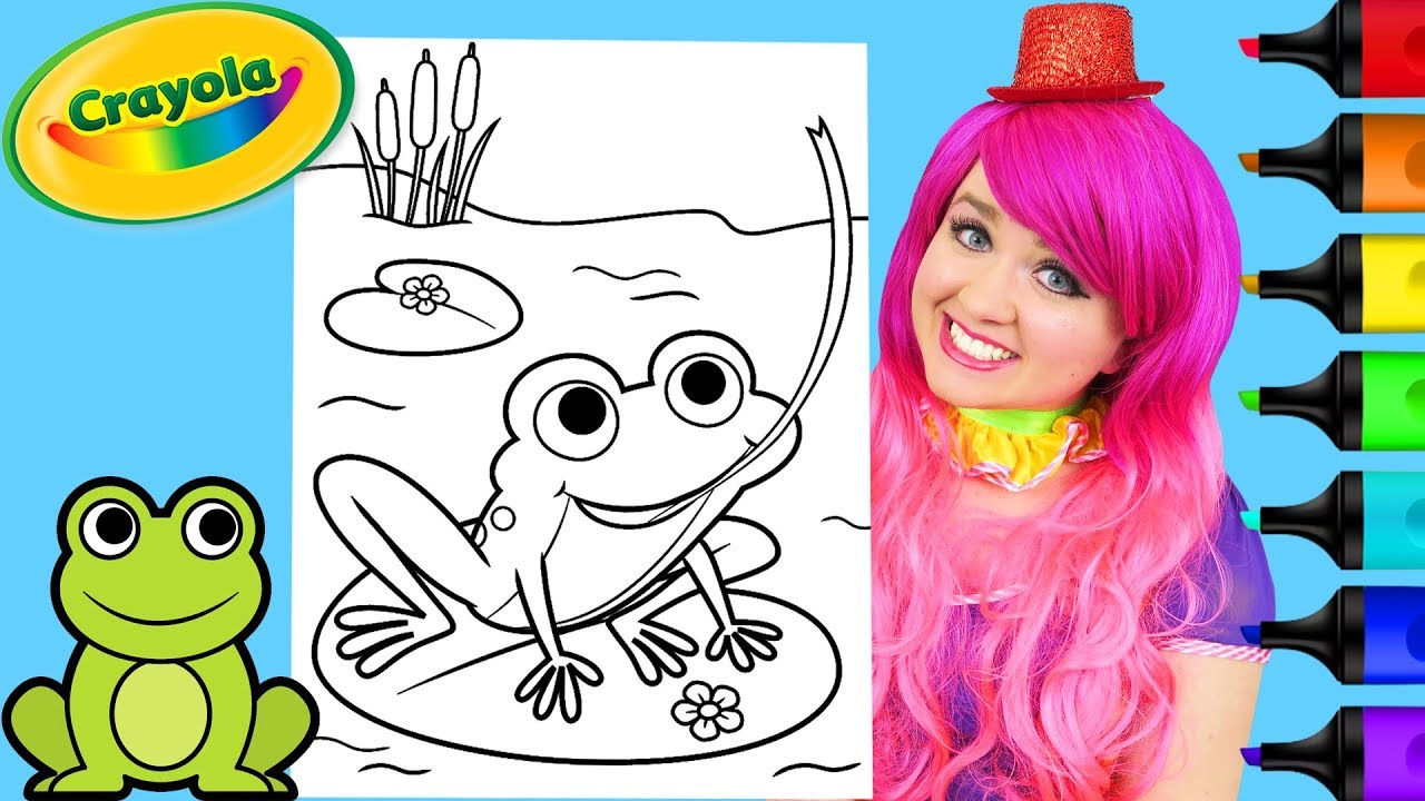 Coloring Cute Frog Crayola Coloring Page Prismacolor Markers | KiMMi ...