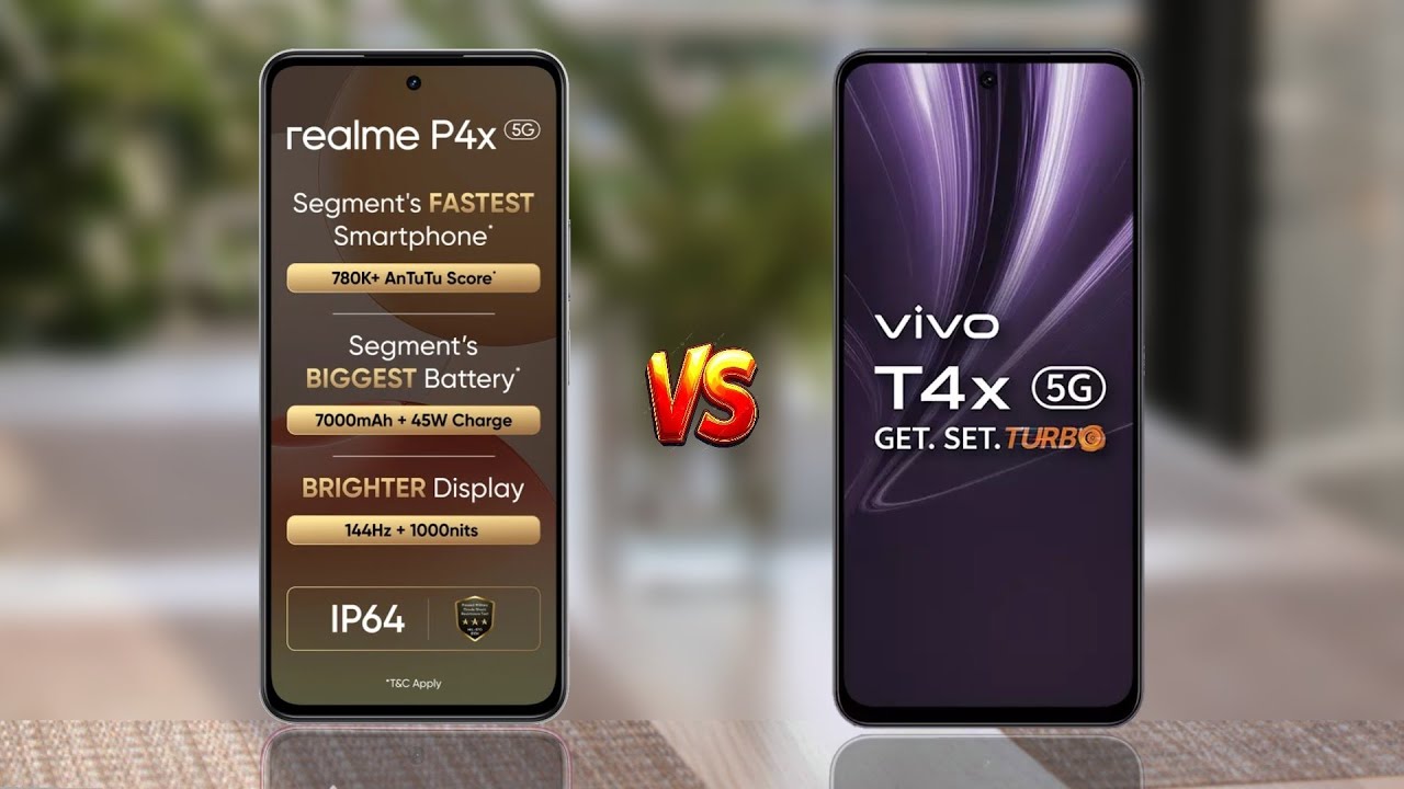 Realme P4X Vs ViVO T4X - YouTube