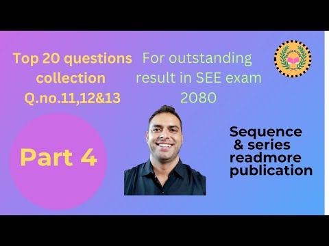 Sequence and series|Readmore publication Part-4 - YouTube