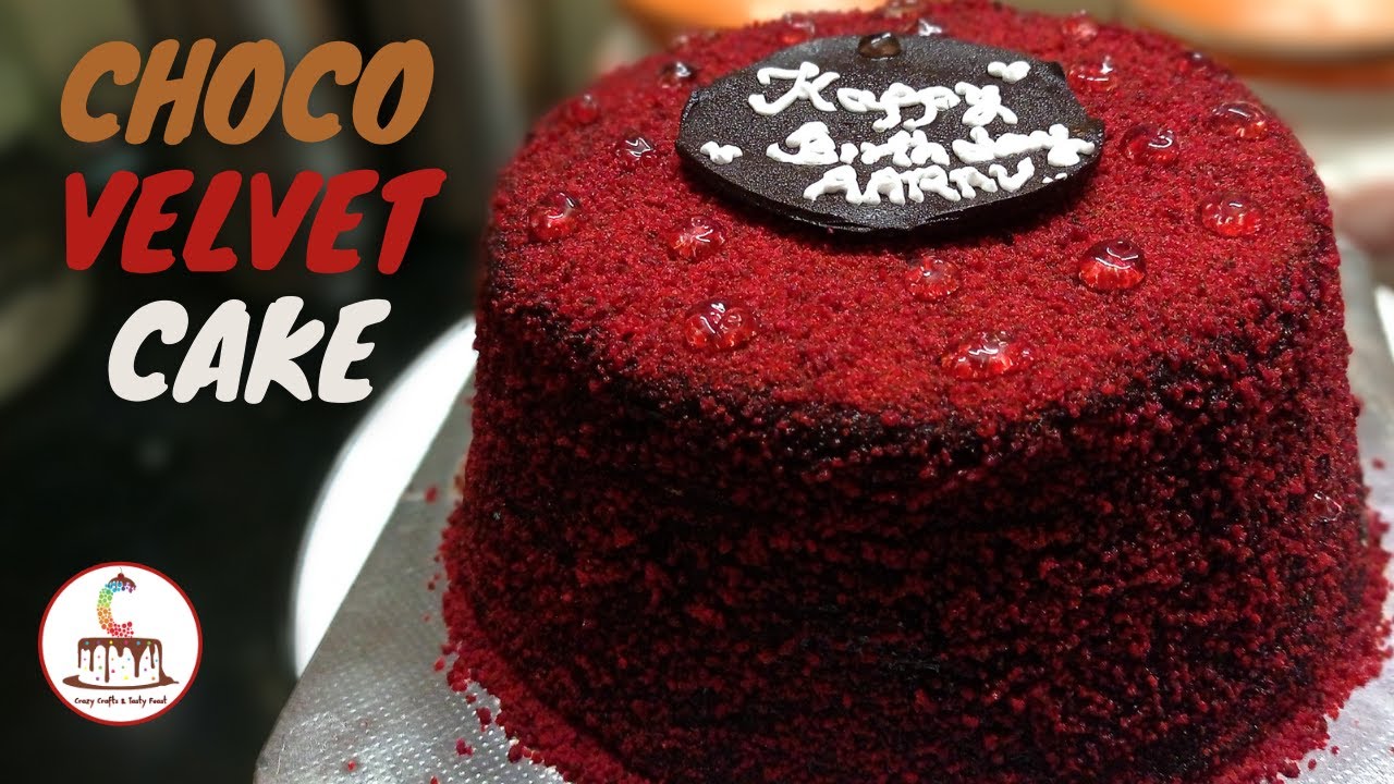 Choco Velvet Cake 🎂 | Simple Choco Velvet Cake | Dew Drop Design Cake ...