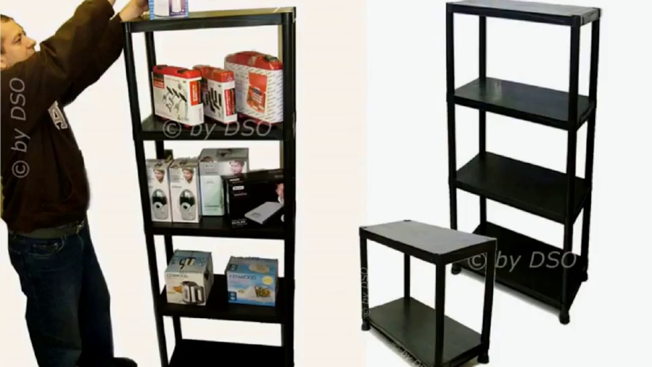 2 Tier Plastic Shelving Unit - YouTube