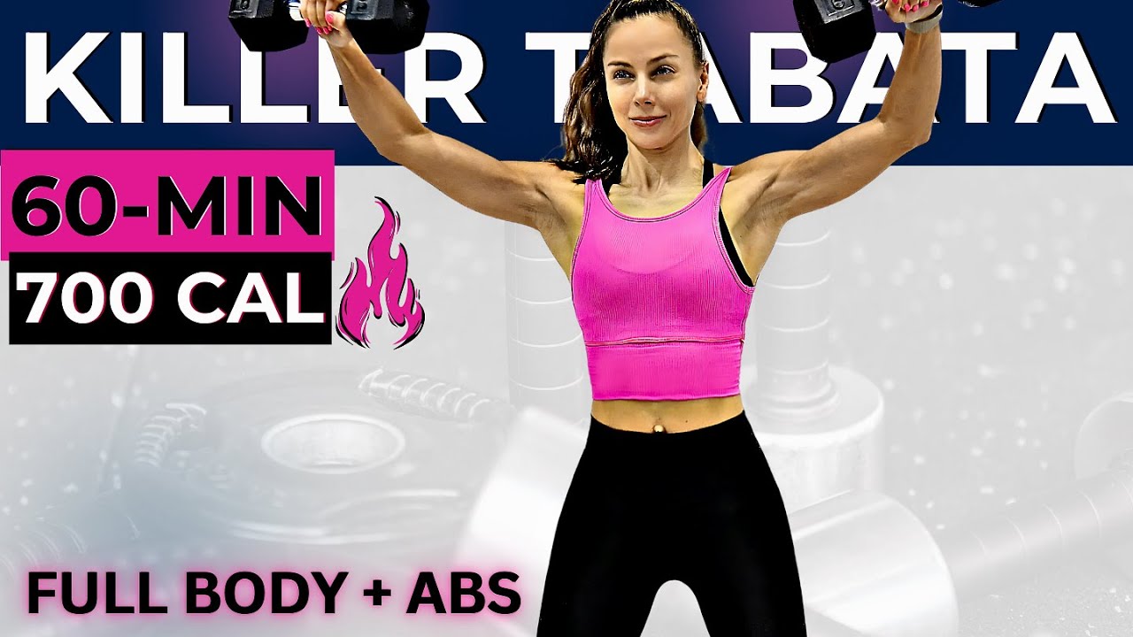 60-MIN FAT KILLER TOTAL BODY TABATA WORKOUT (build lean muscle and lose fat fast + abs, 20/10 ...