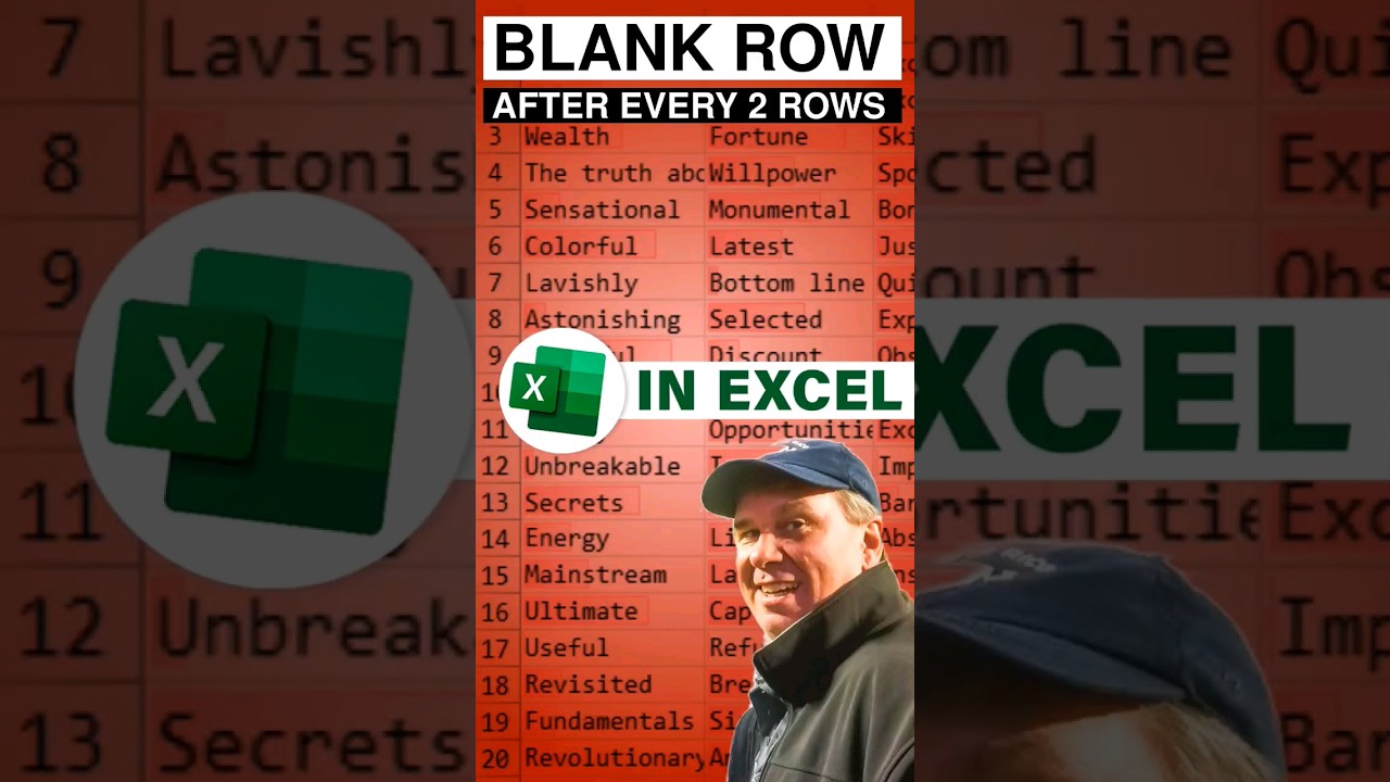 Excel Insert Blank Row After Every Two Data Rows Shorts excel Excel Insert Blank Row After Every Two Data Rows Shorts excel