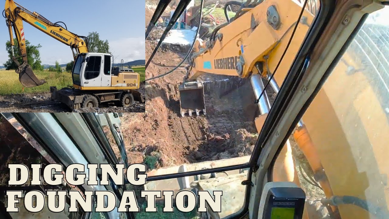 Easy Digging Job For LIEBHERR 904 Wheeled Excavator - YouTube