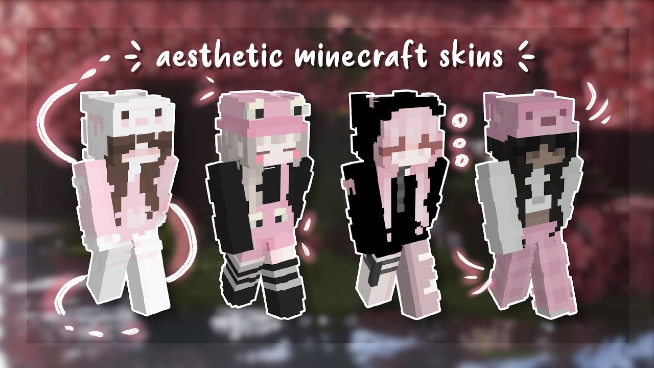 aesthetic minecraft skins for everyone 🌺 | 美的 links in description ...