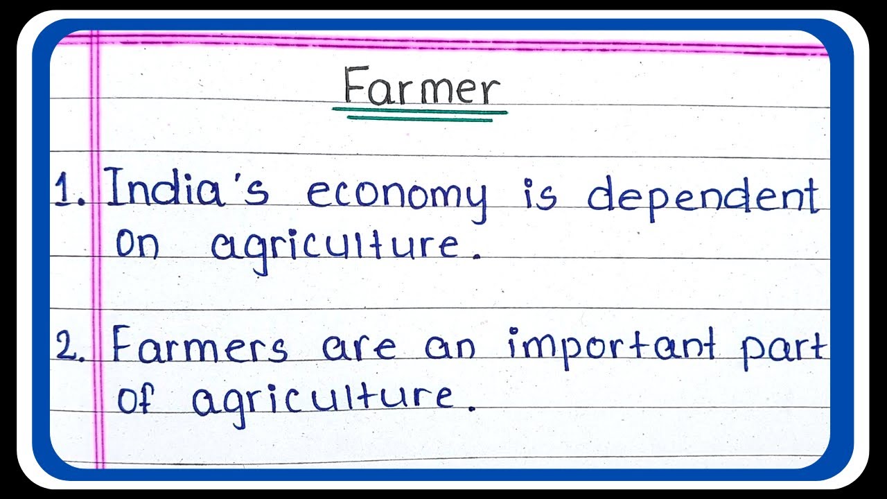 Farmer essay writing | 10 Lines On farmer in English | 10 Lines Essay ...