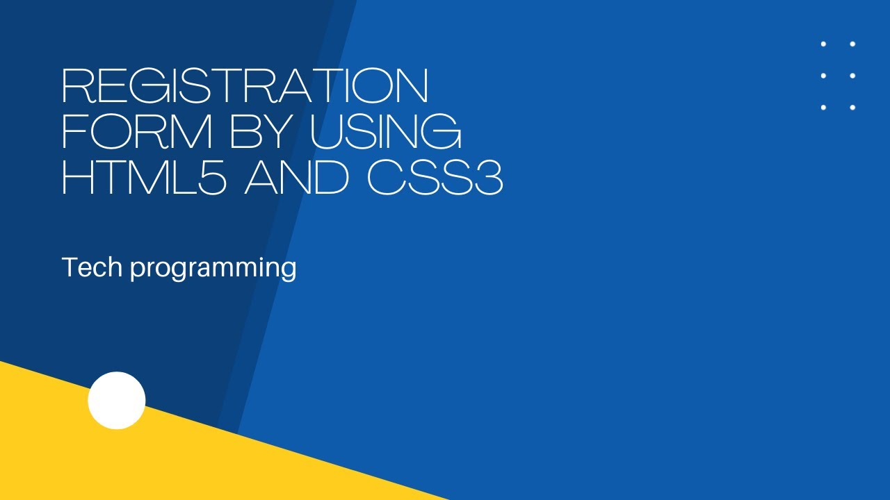 How To Create Simple Registration Form Using Only Html And Css Sign 1507