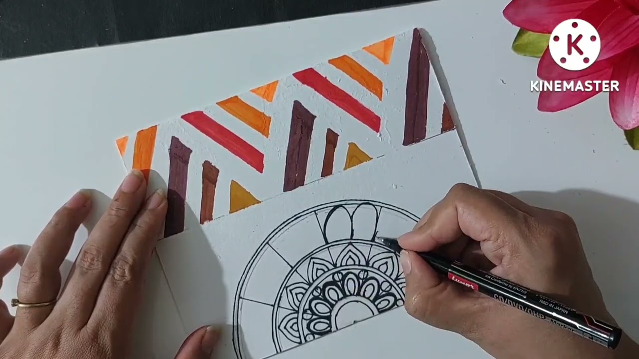 DIY Mandala Card | How to Draw Mandala Art Design | Step by Step ...