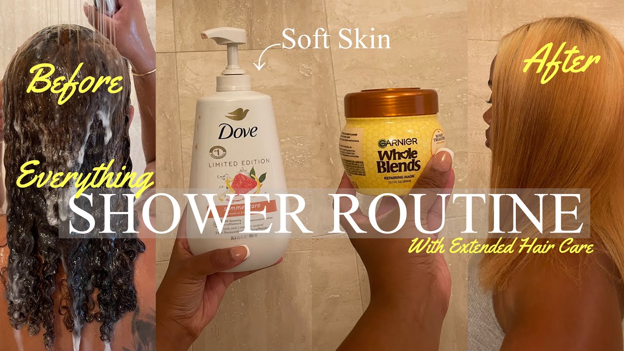 EVERYTHING SHOWER ROUTINE |FEMININE HYGIENE, BODY, SKINCARE, SILK PRESS ...