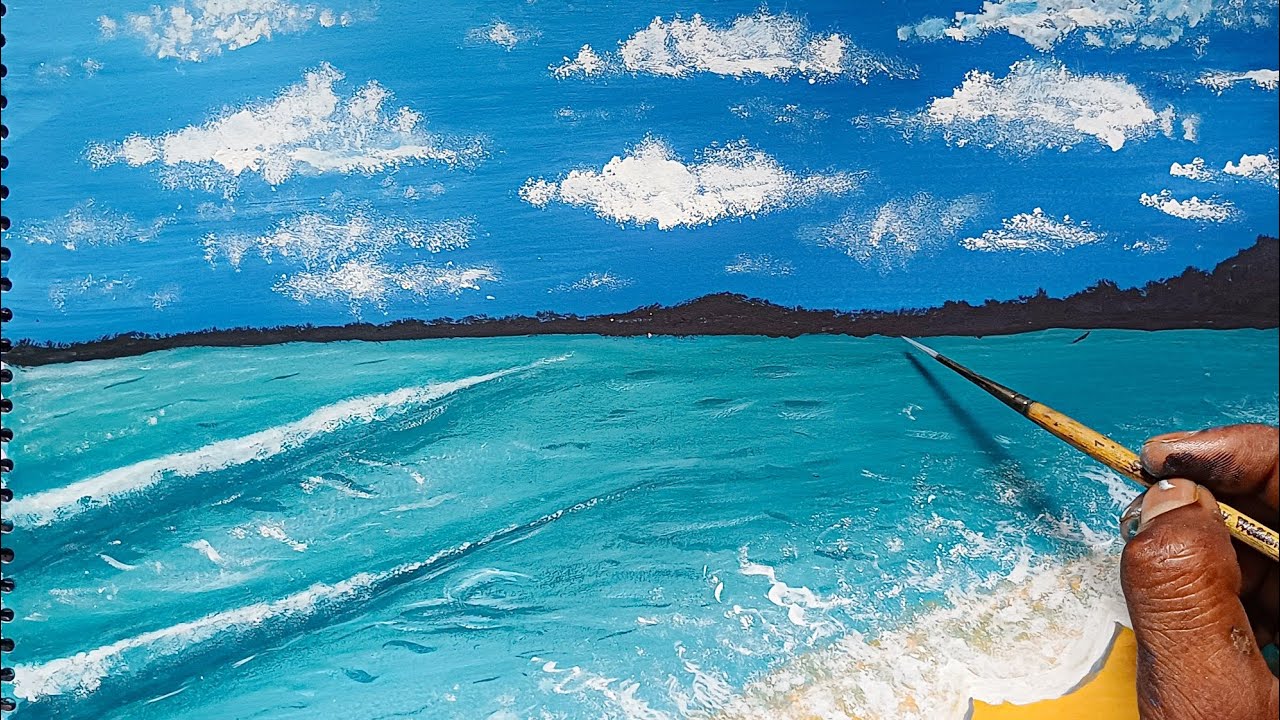 How To Sky Nature Painting!" Badal ki painting kaise banaye? #art # ...