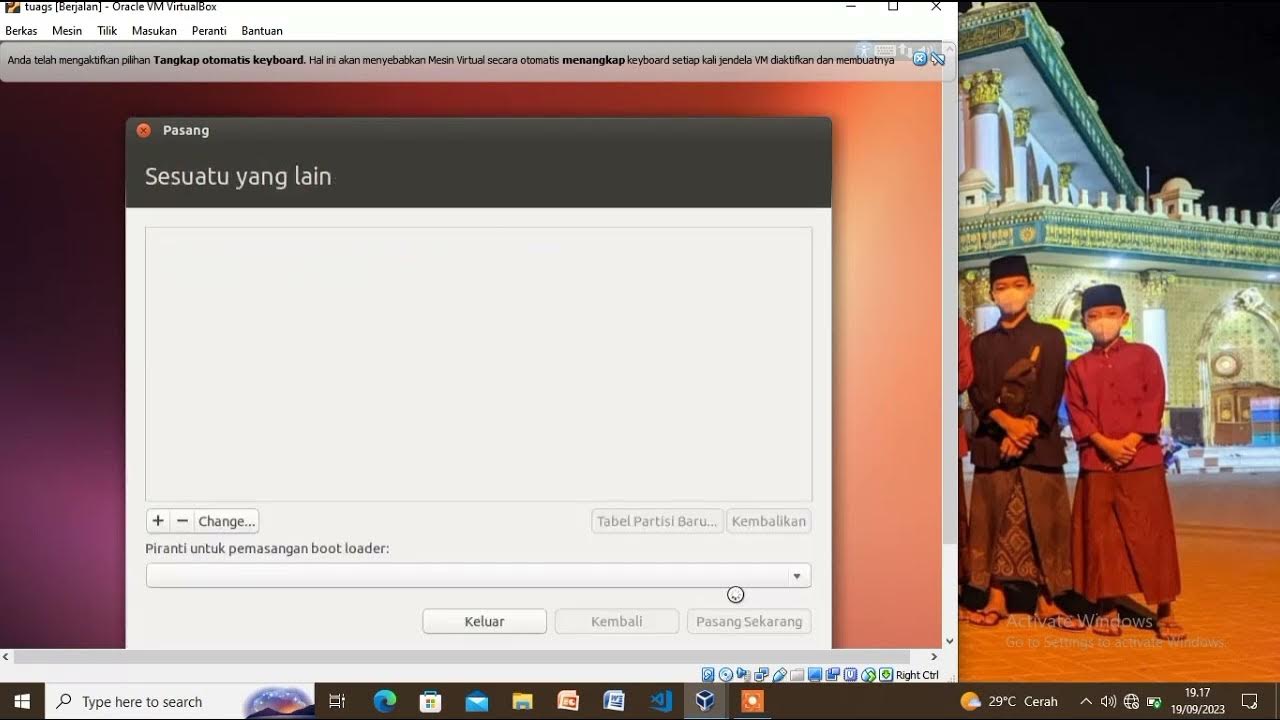 cara menginstal Ubuntu menggunakan aplikasi virtual box - YouTube