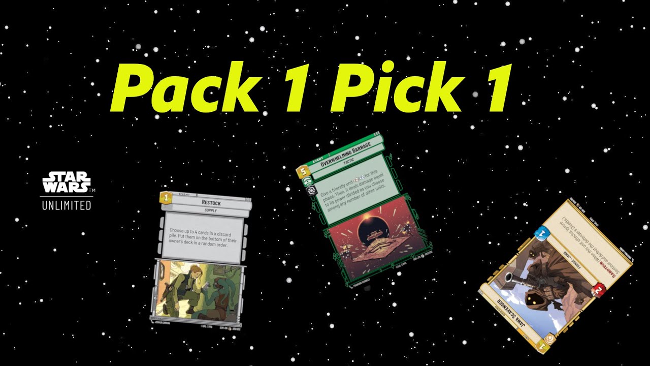 PACK 1 PICK 1 - Let's Draft Star Wars Unlimited - YouTube