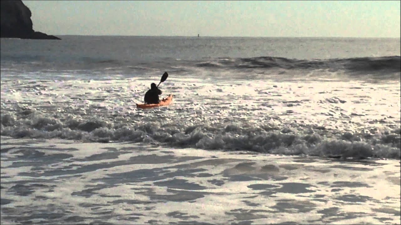 Sea Kayak Ender in Surf - YouTube
