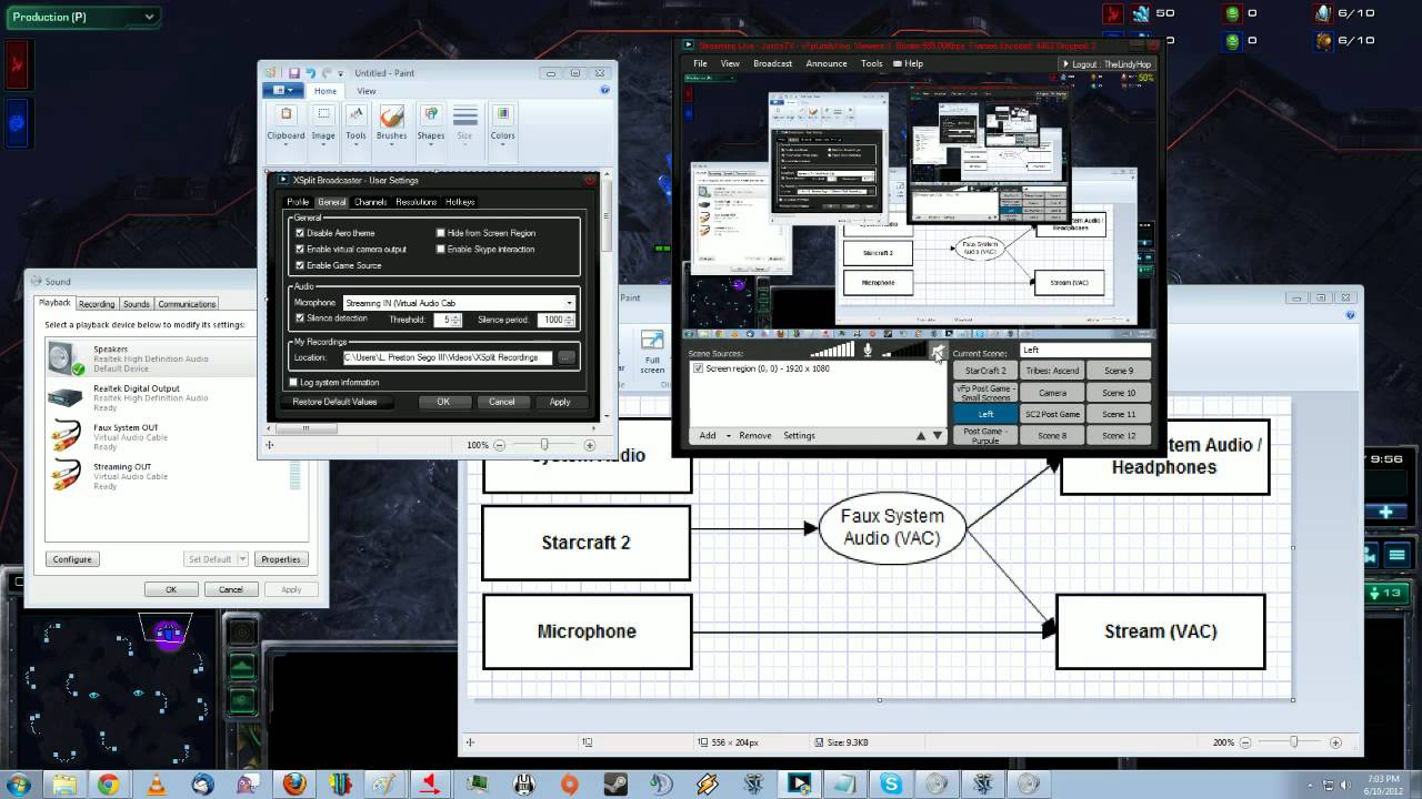 How to set up Stream Audio - only streaming microphone and stracraft ...