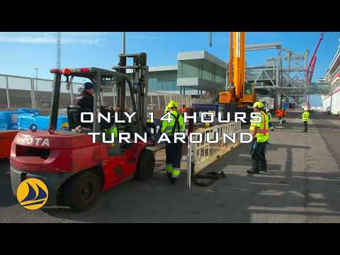BARCELONA, SPAIN - CARNIVAL PRIDE LOADING FOR DRY DOCK 2023