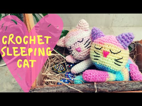 Crochet Amigurumi Sleeping Cat| Heart and Craft| Crochet Day| Free ...