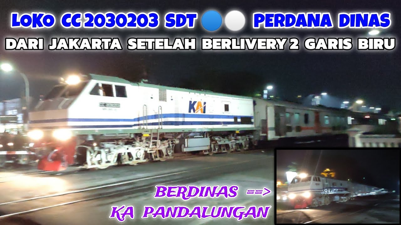 LOKOMOTIF CC 203 GARIS BIRU PERDANA DINAS KERETA API DARI JAKARTA ...