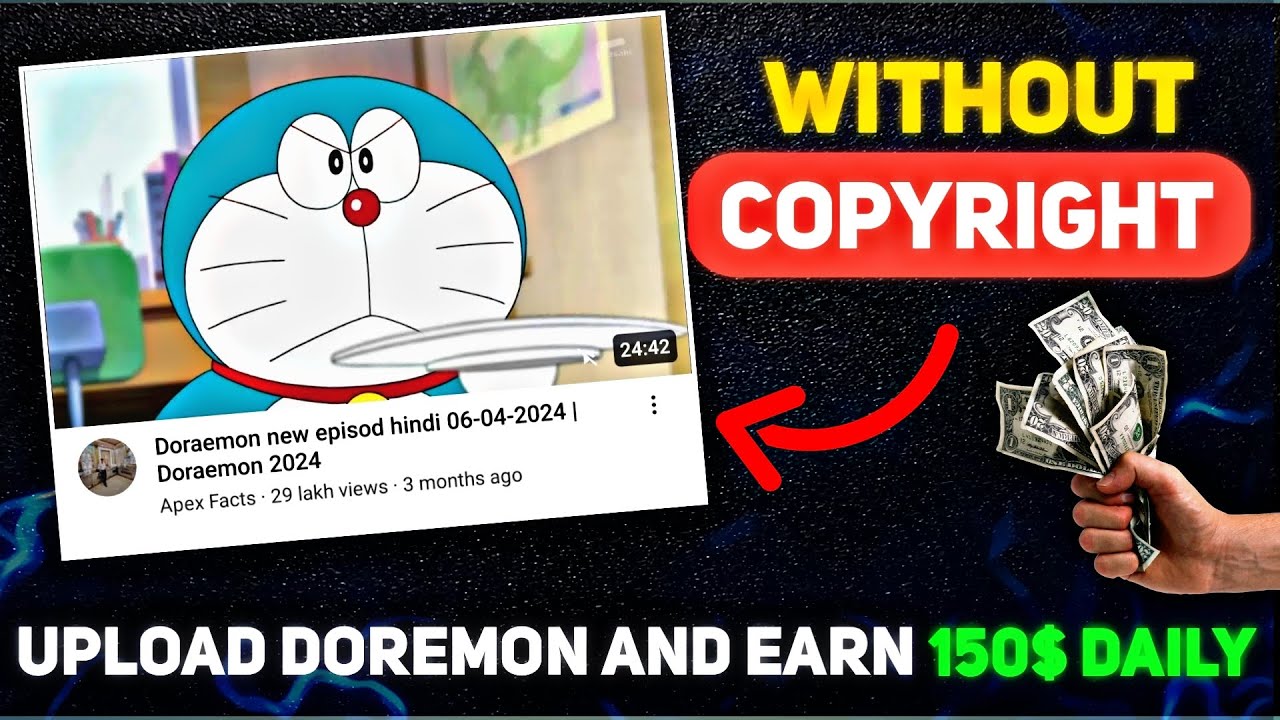 How to upload doraemon cartoon on youtube without copyright claim 2024 ...