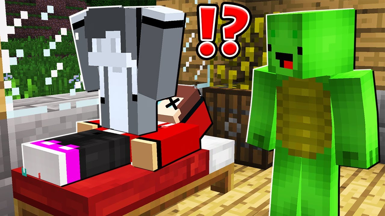 How JJ BECAME GHOST inside MIKEY Bed in Minecraft? - (Maizen) - YouTube