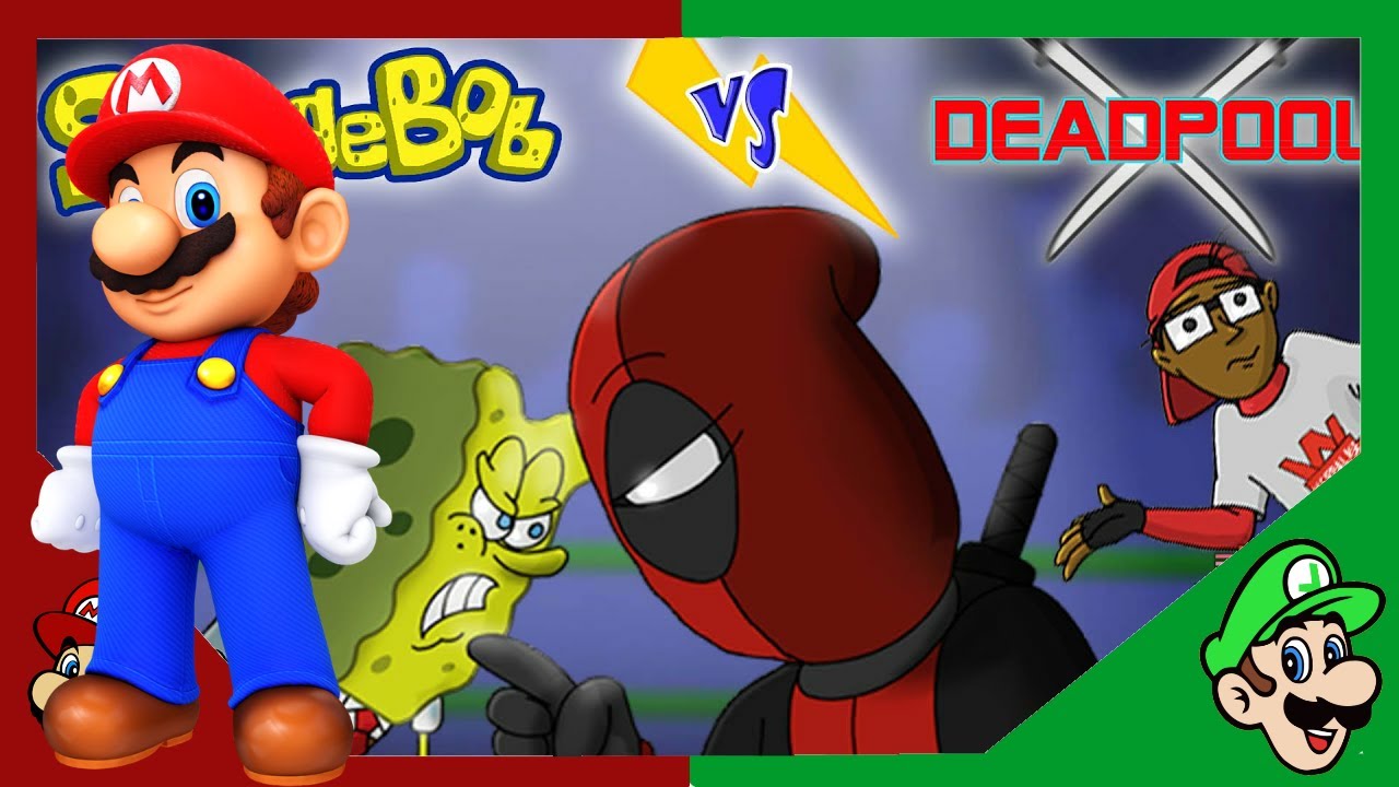 Food Fight! | Mario Reacts To Spongebob vs Deadpool - Cartoon Beatbox ...