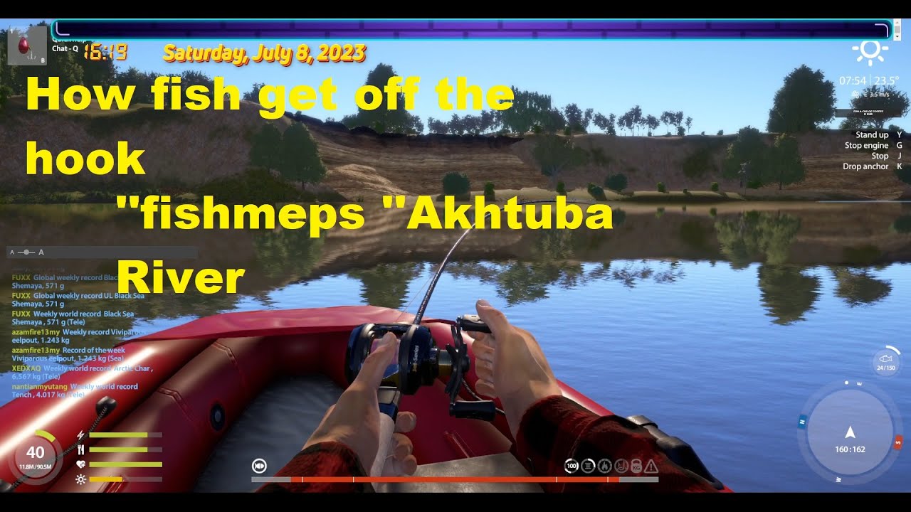 How fish get off the hook''fishmeps ''Akhtuba River, Russian fishing4 ...