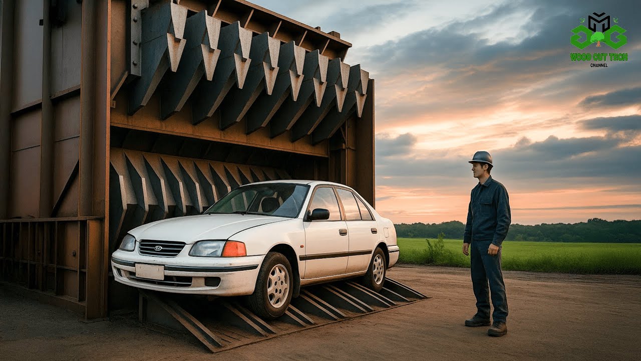 Extreme fastest wood chipper cutting tree | Dangerous tree shredder ...