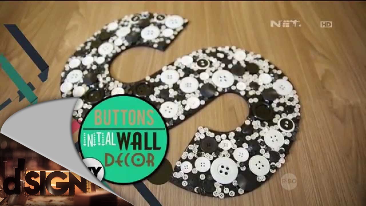 DIY: Initial Wall Decor Buttons - dSIGN - YouTube