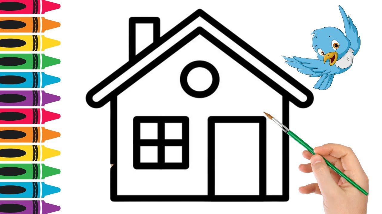 How to draw a house, house drawing for kids ,drawing house, art studio ...