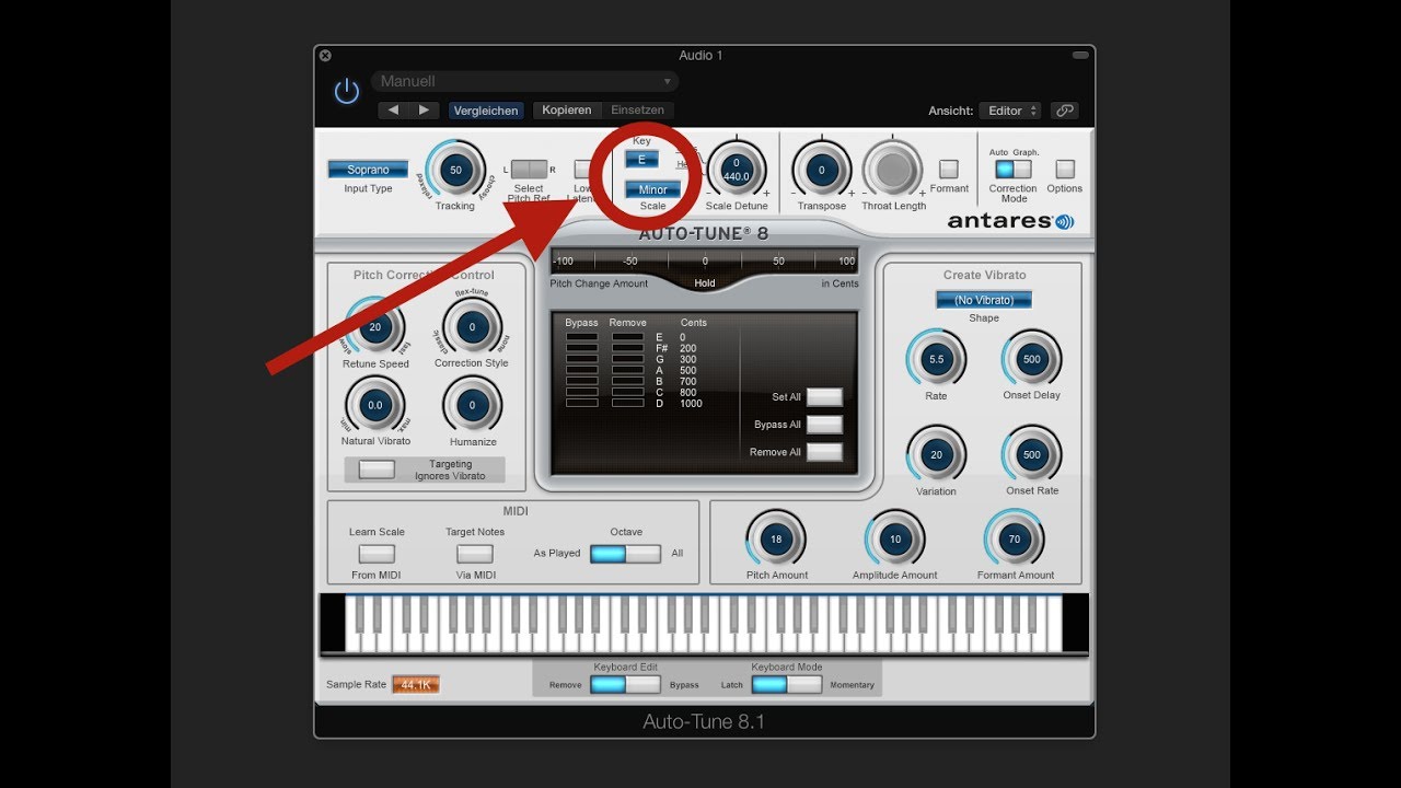 Richtige Tonleiter / Töne für Autotune richtig einstellen:: abmischenlernen.de - YouTube