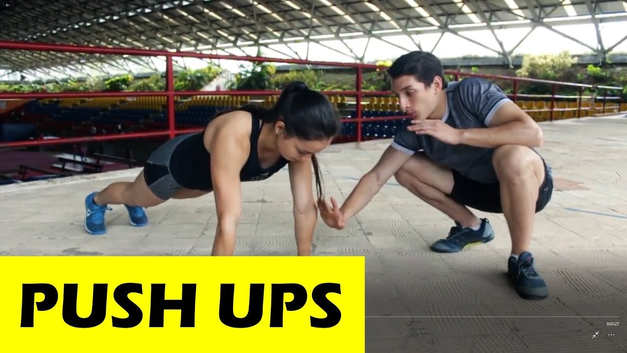Como hacer Push Ups o Flexiones de Pecho - YouTube