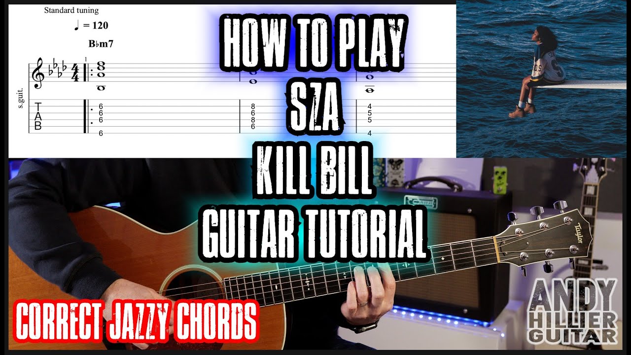 How to play SZA - Kill Bill Guitar Tutorial Lesson - YouTube