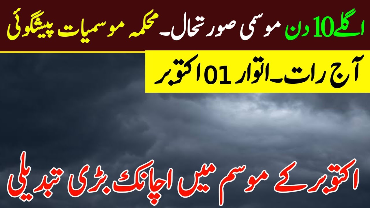 Weather update tonight | Next 10 days weather report | Pakistan weather ...