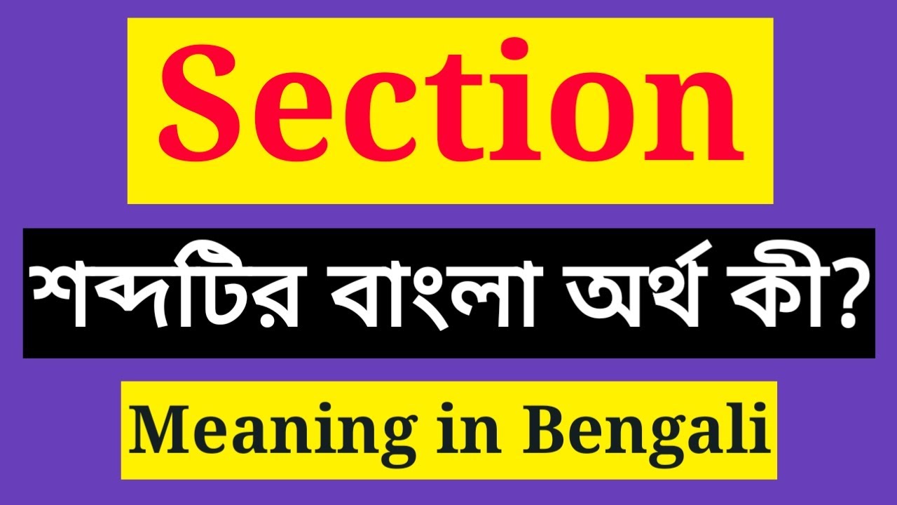 Section Meaning In Bengali Section Section Mane section-meaning-in-bengali-section-section-mane