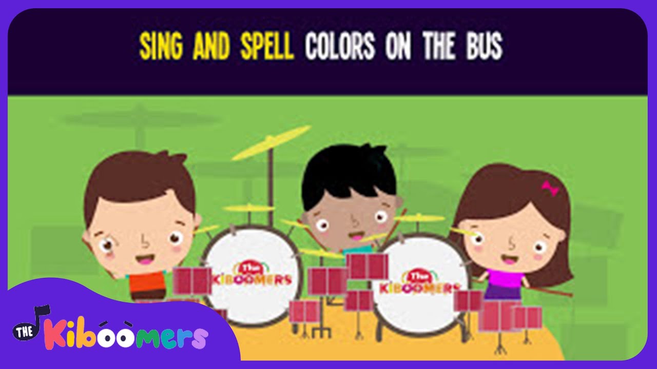 Sing and Spell Colors on the Bus Song Lyric Video - The Kiboomers ...