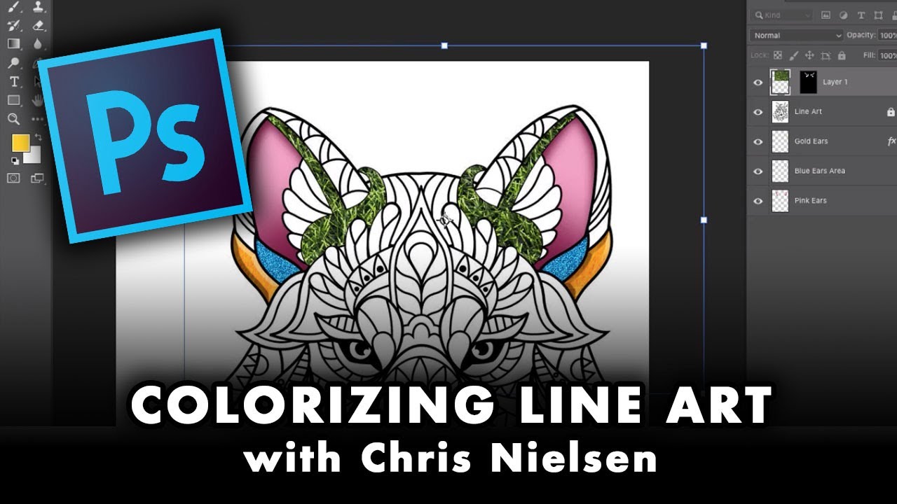 A Video Tutorial for Colorizing Line Art in Photoshop - YouTube