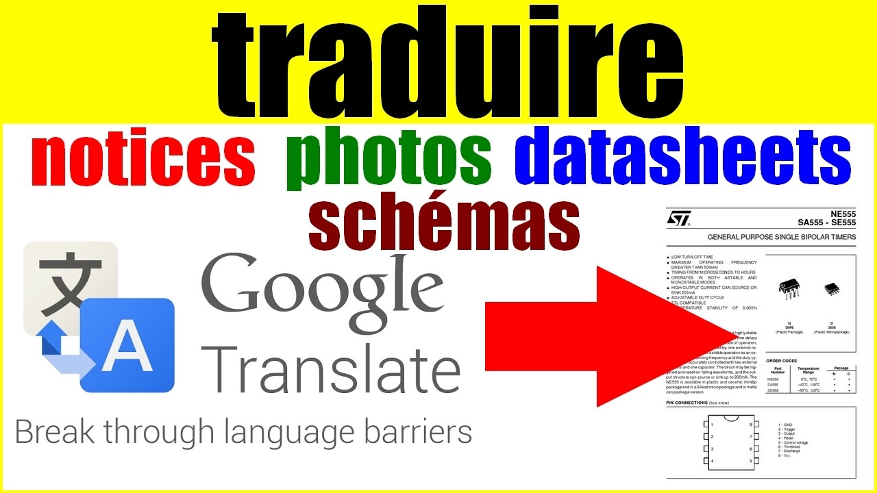 Comment traduire notice fiche technique datasheet schéma photo ...