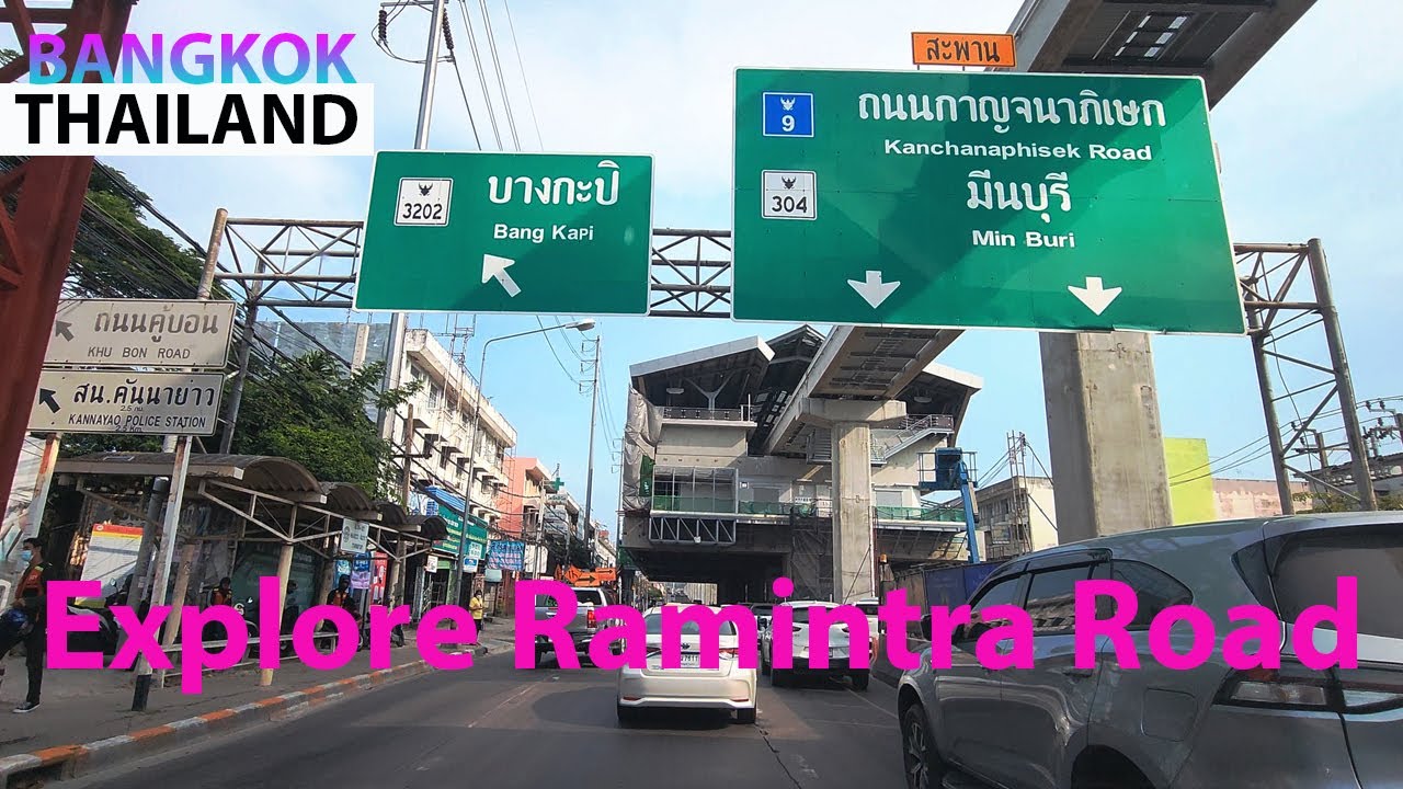 Drive to explore Ramintra Road Building the MRTA line - YouTube