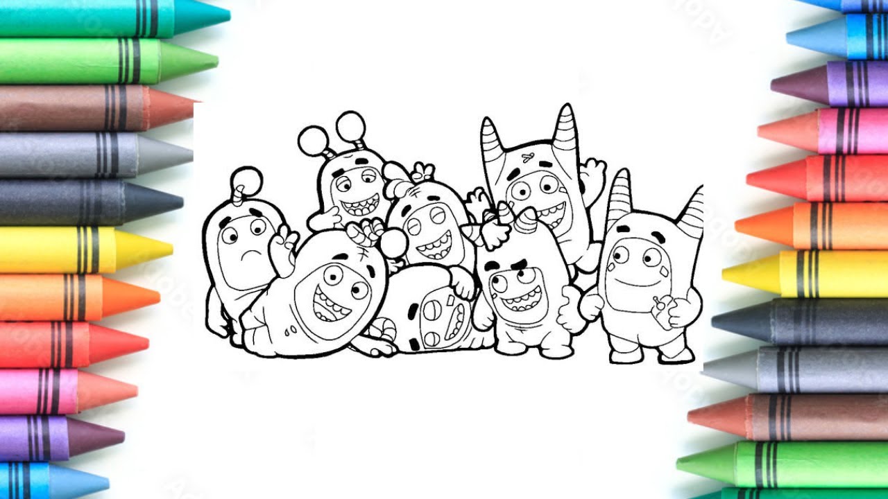 Odd bods coloring pages ||coloring pages odd bods ||cute coloring pages ...