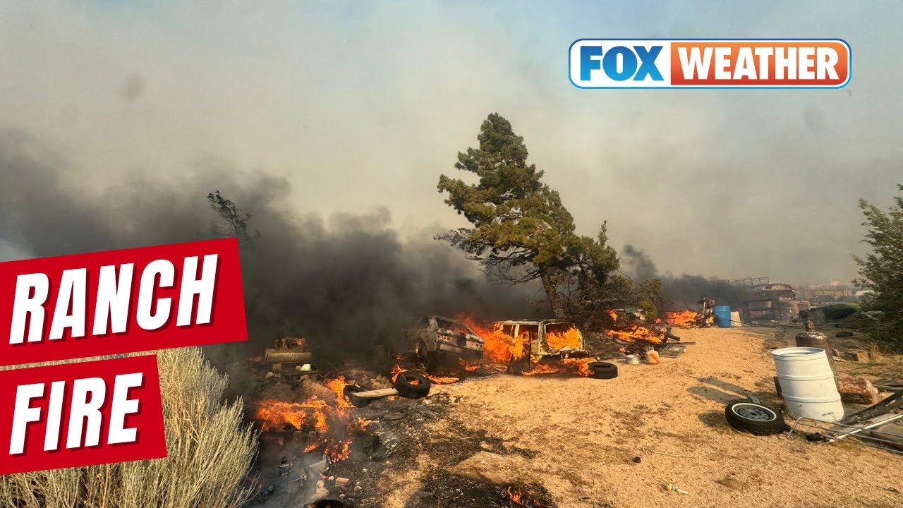 Watch: Ranch Fire Burns In San Bernardino County, California - YouTube