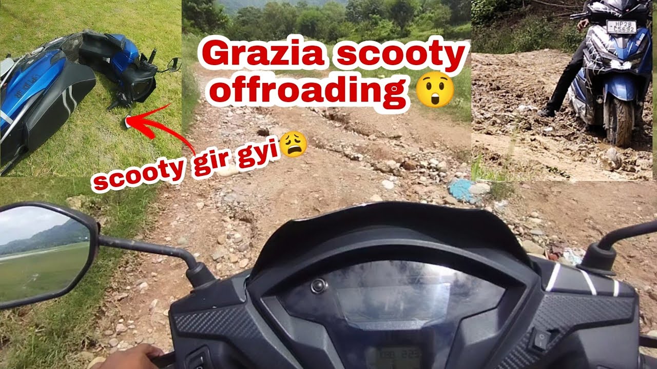 Grazia scooty offroading😲 // capability of scooty 👍 - YouTube