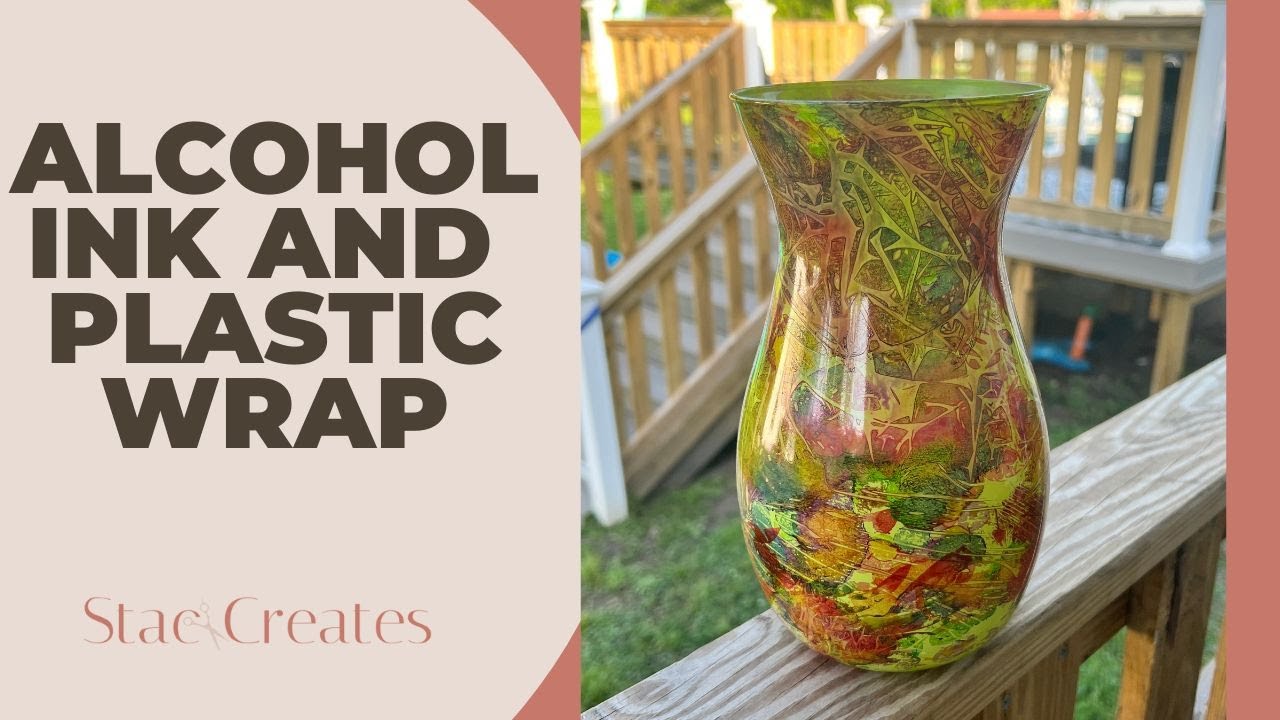 Alcohol Ink And Plastic Wrap - YouTube