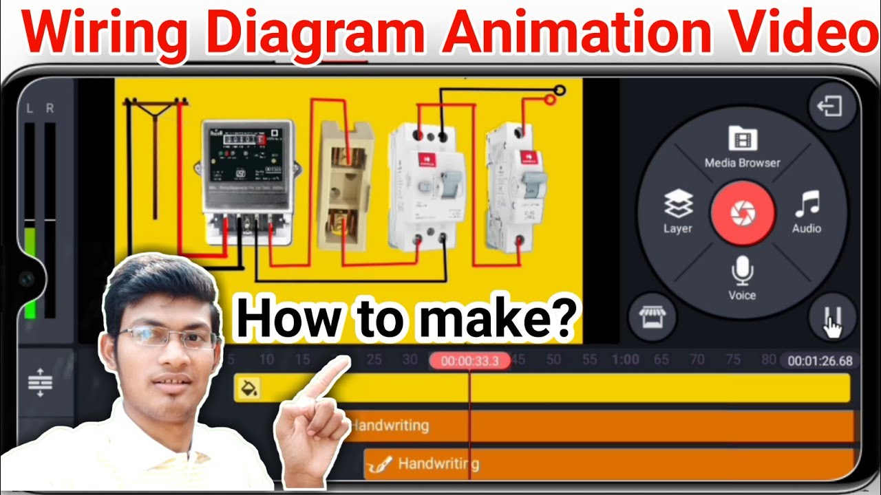 How to make electrical wiring diagram animation video using phone? l ...