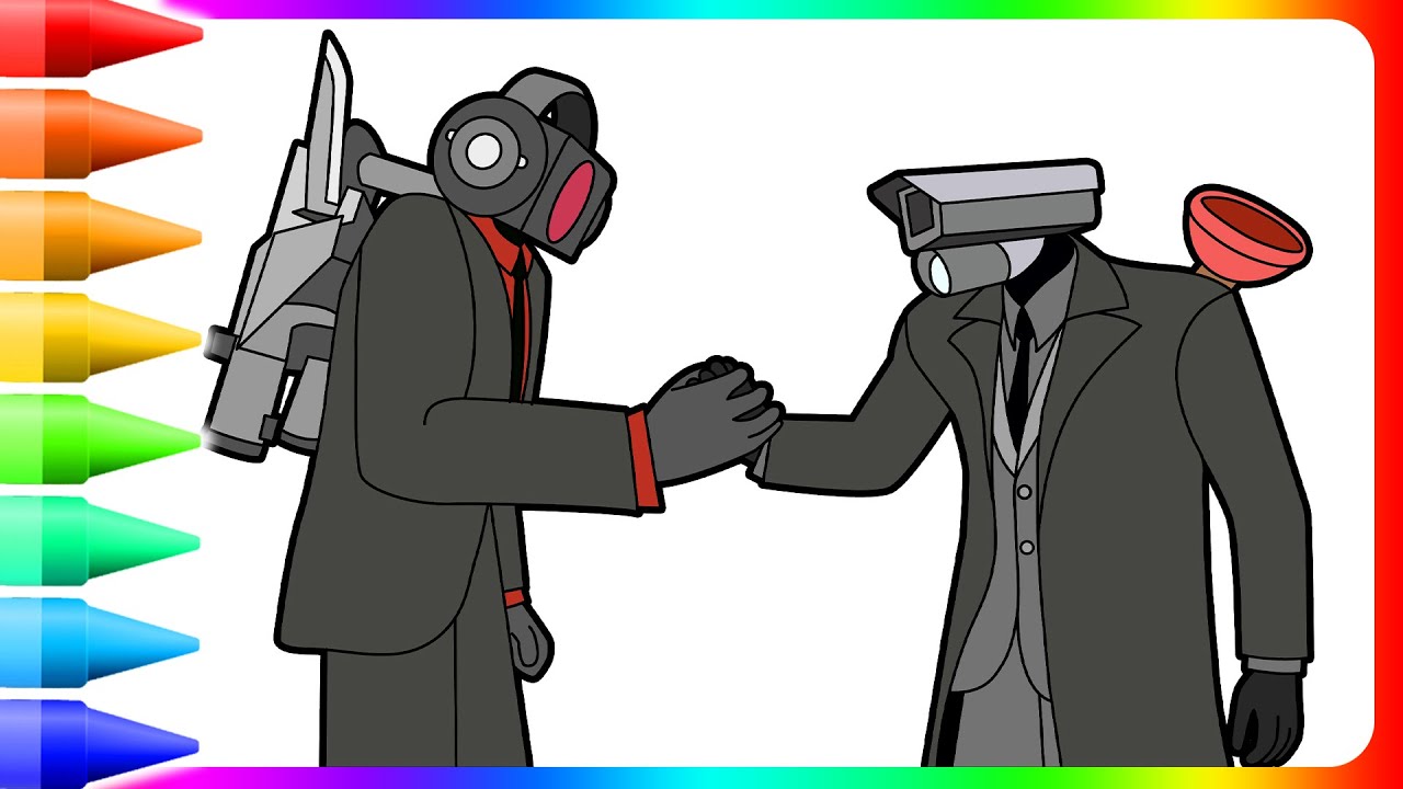 SPEAKER MAN vs PLUNGER CAMERAMAN HIGH FIVE - SKIBIDI TOILET 66 - DRAW ...