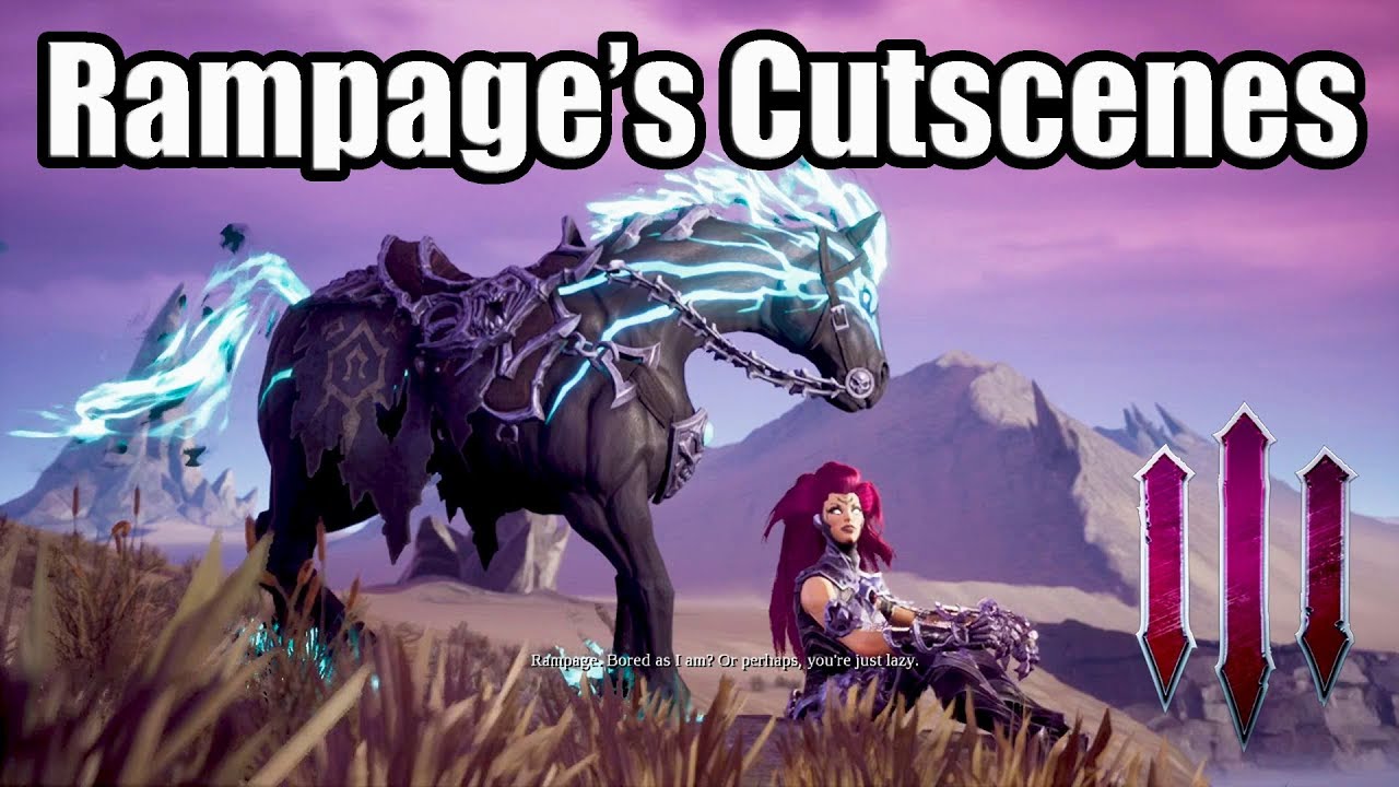 DARKSIDERS 3 - Fury's Horse, Rampage (All of Rampage's Cutscenes ...