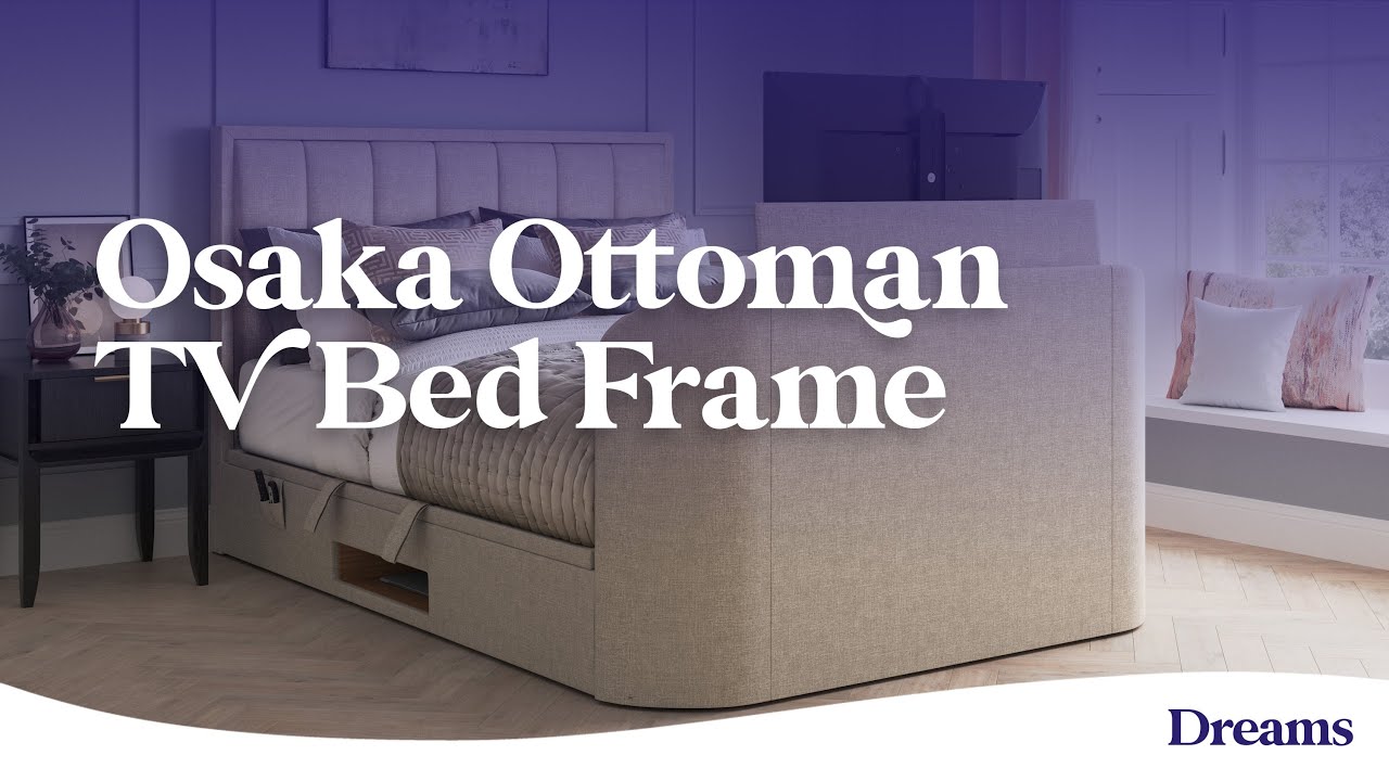 Osaka Upholstered Ottoman TV Bed Frame | Dreams Beds - YouTube