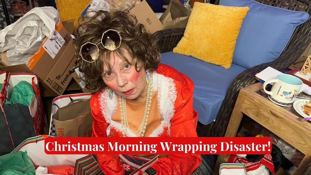 Bertha's Christmas Morning Wrapping Disaster! DON'T TRY THIS AT HOME ...