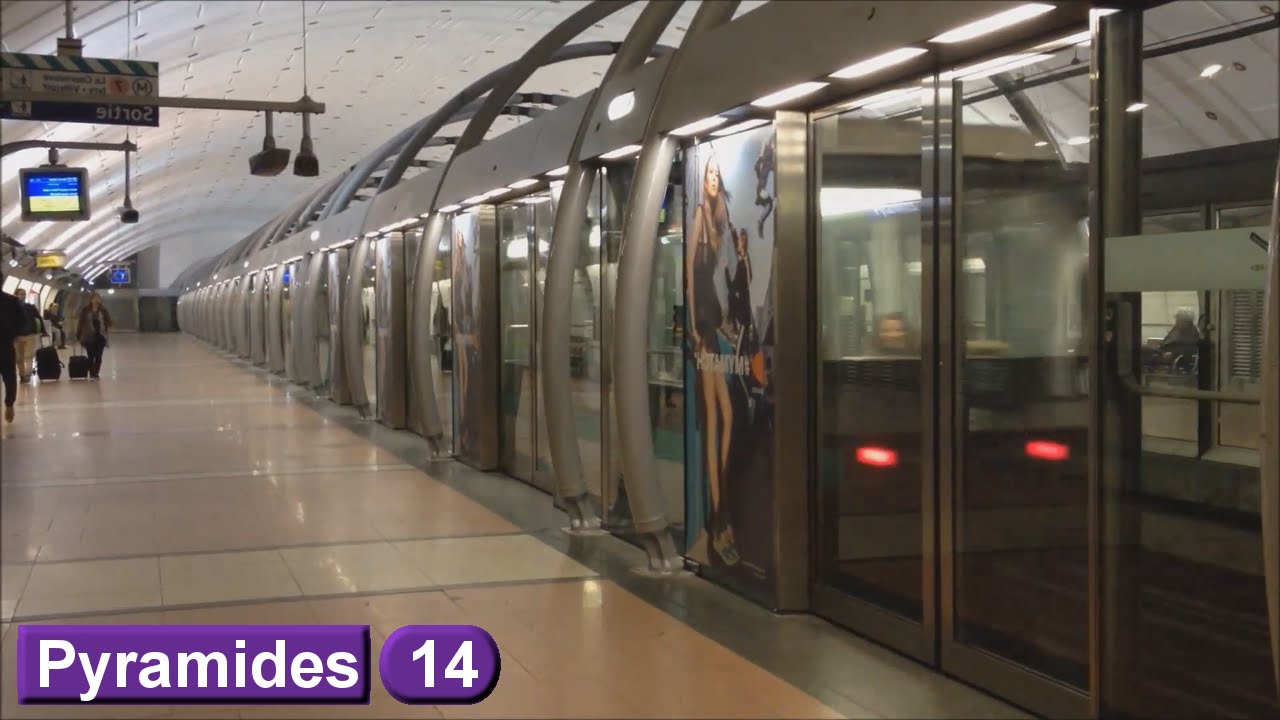 Métro de Paris : Pyramides | Ligne 14 ( RATP MP89 ) - YouTube