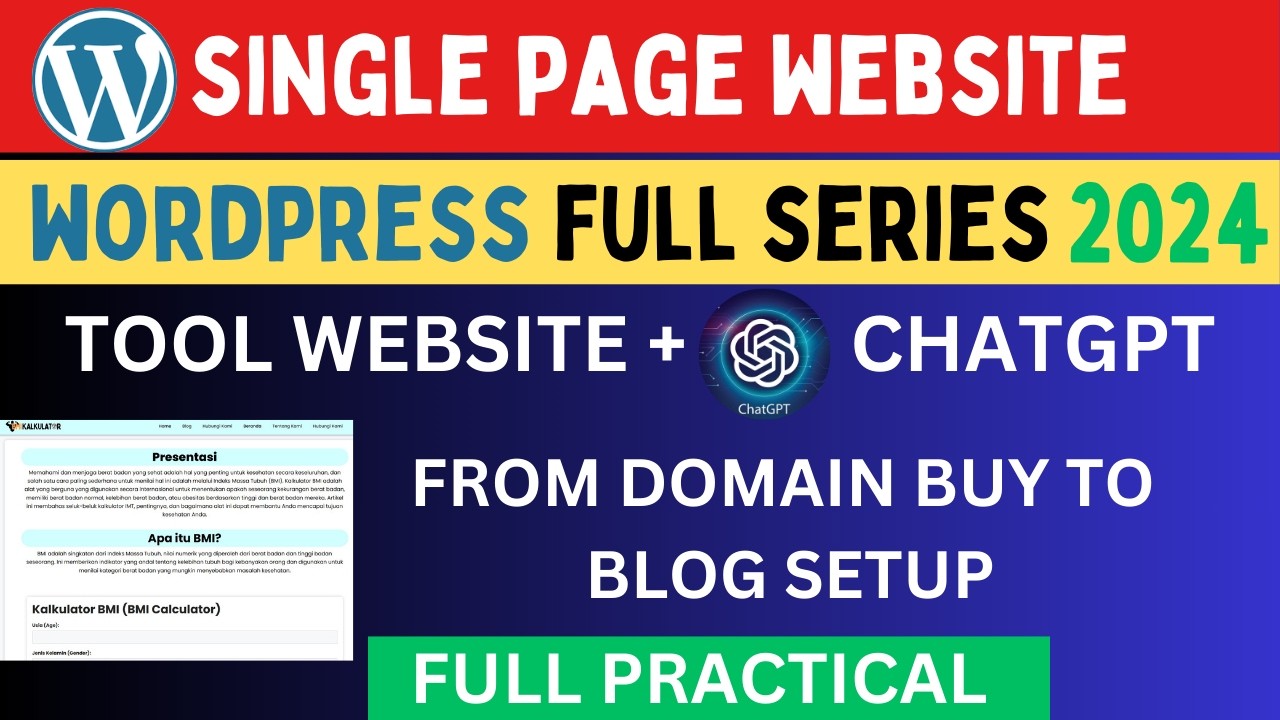 How To Make a WordPress Tool Website in 2024 | WordPress Tutorial for Beginners | Full Course ...