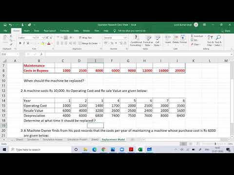 Replacement Model-Session-01- Operation Research - YouTube